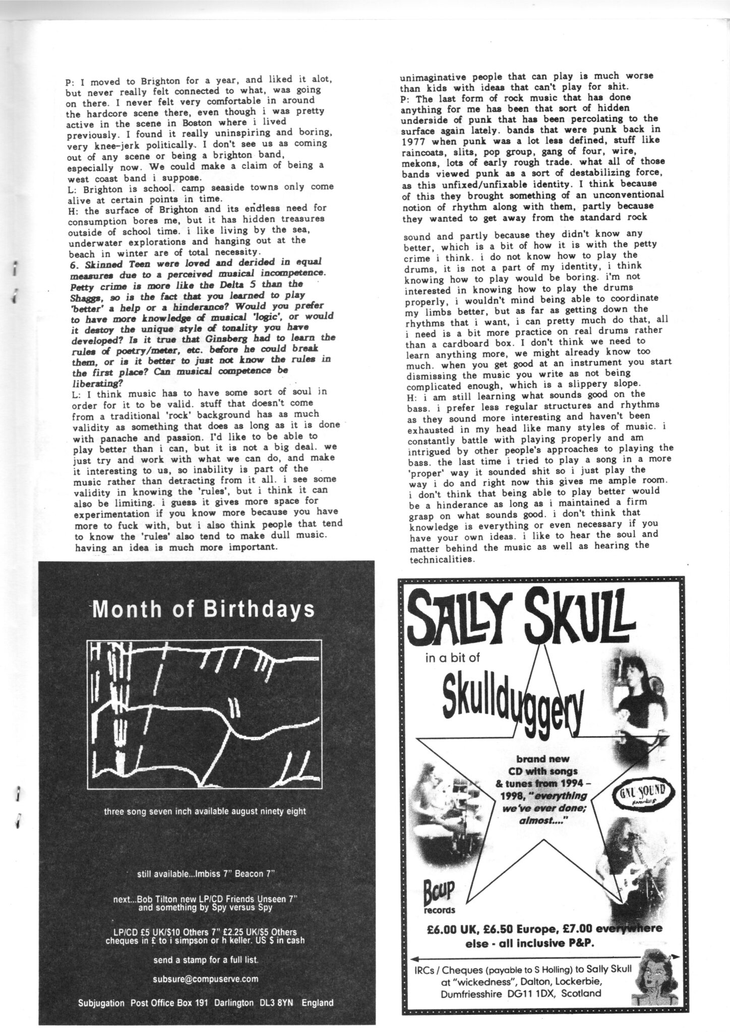 Petty Crime interviewed by Pete Date 1999 – JABS